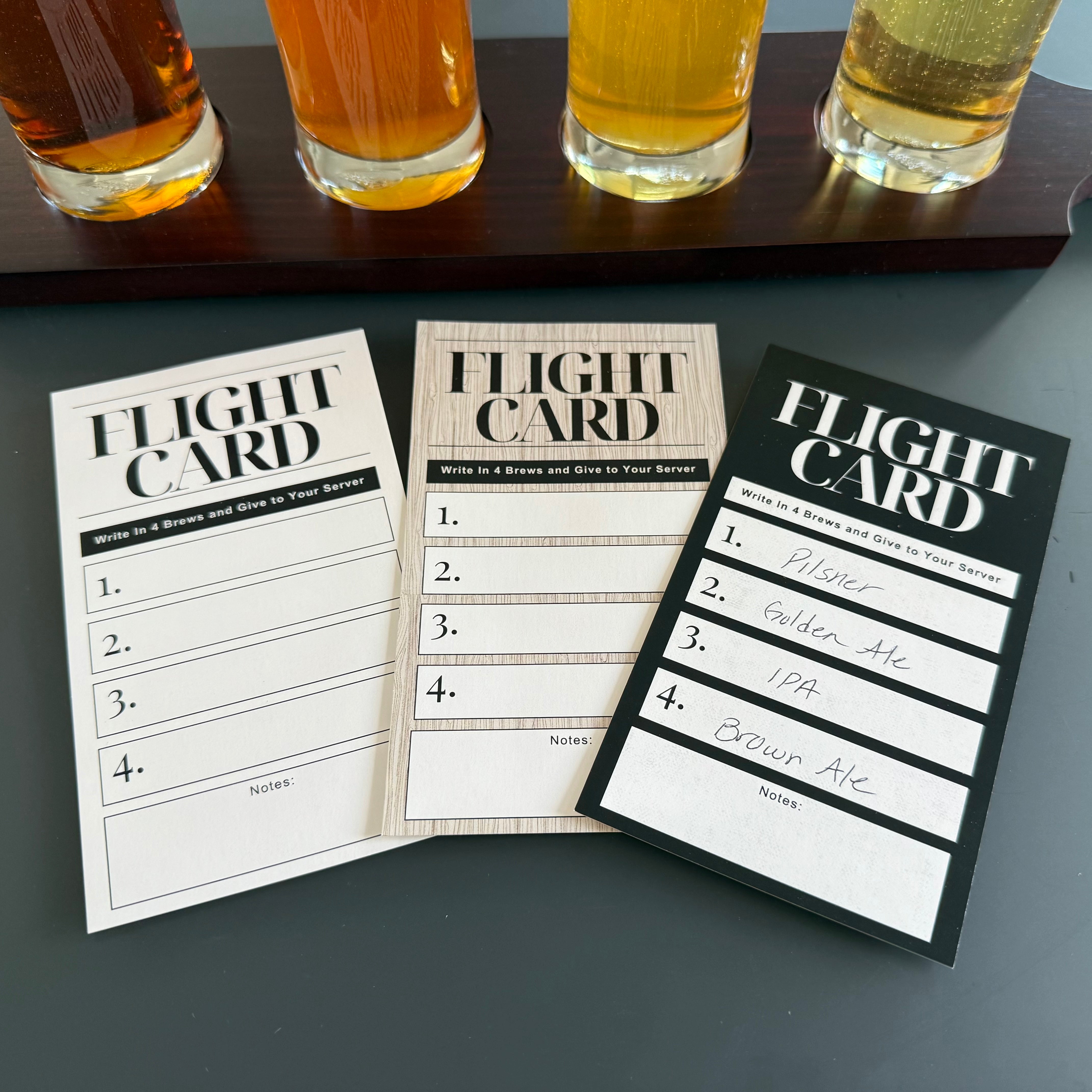 Tasting Flight Stock Cards 3.5 Inch x 6 Inch – Keg Collars Network