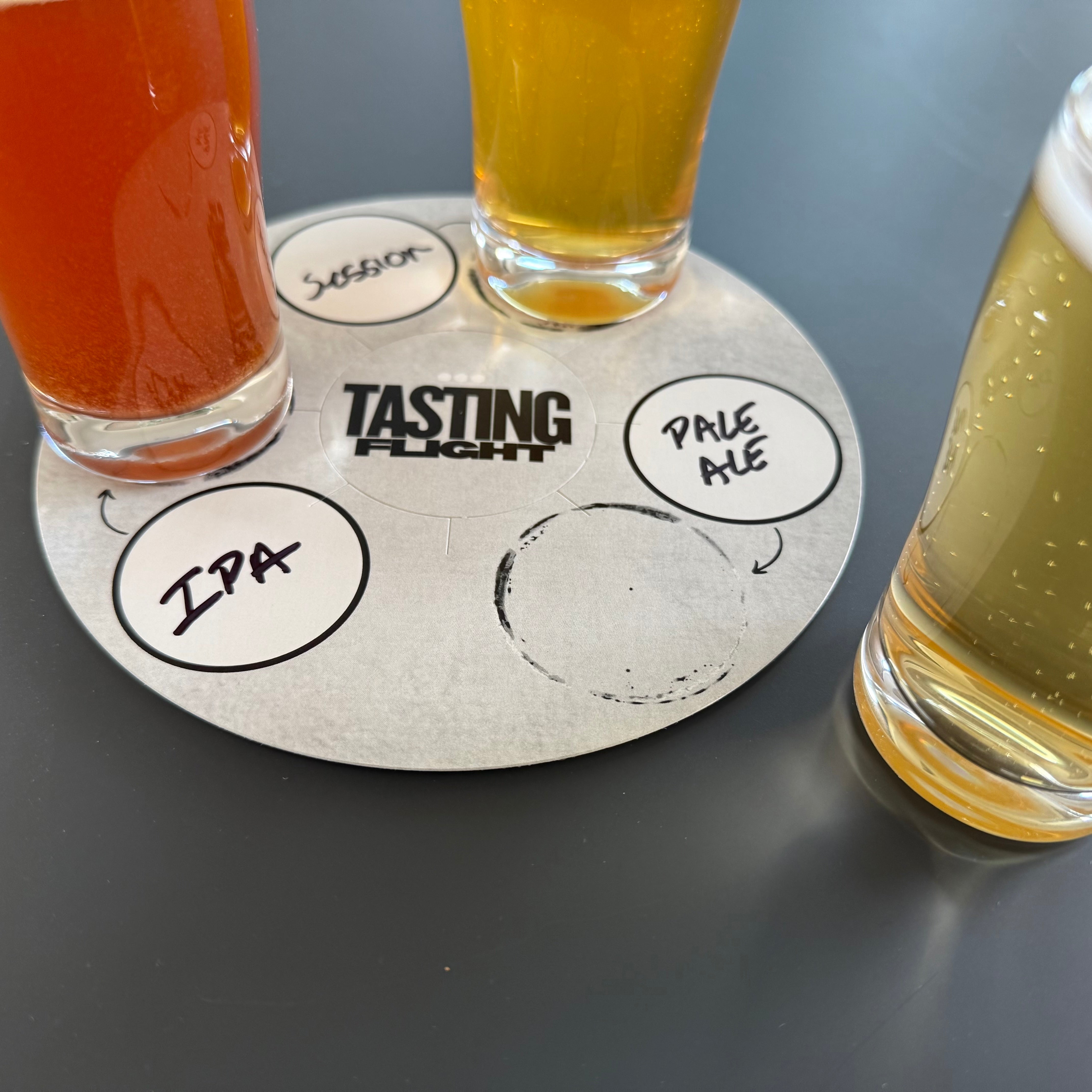 6.5" Round Tasting Flight Cards – Keg Collars Network