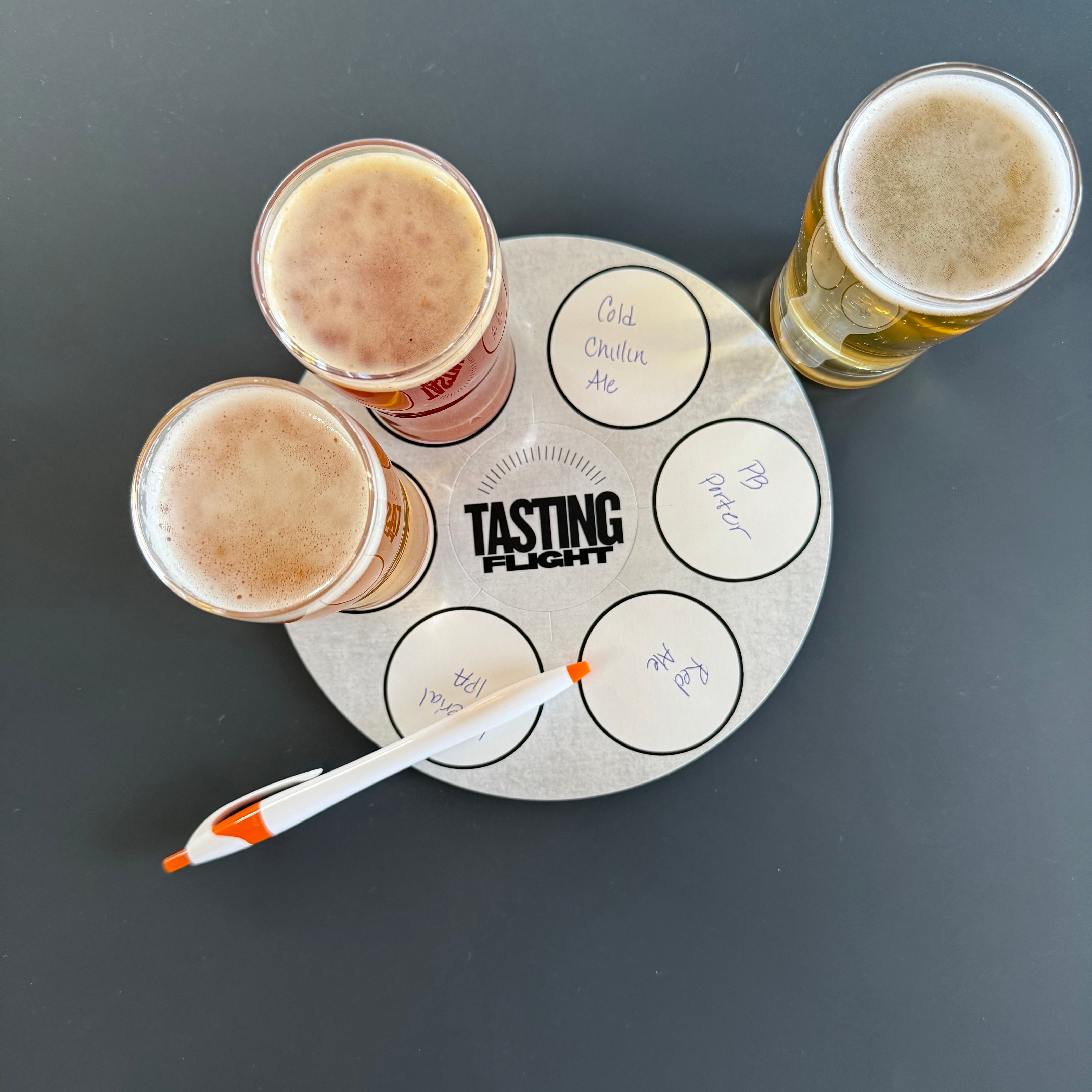 Tasting Flight Cards 7 Inch Round – Keg Collars Network