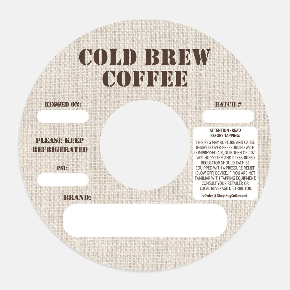 Cold Brew Coffee Bag Keg Collars – KegCollars.net
