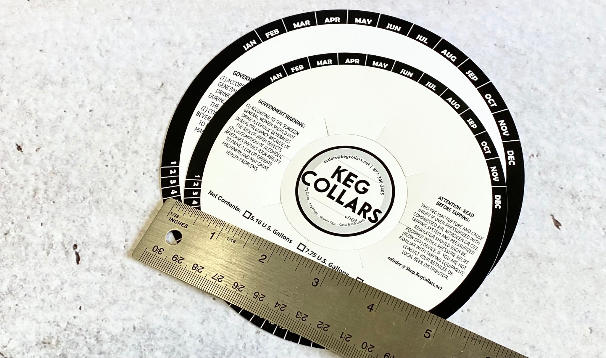 Eco-Size White Striped Keg Collars – Keg Collars Network